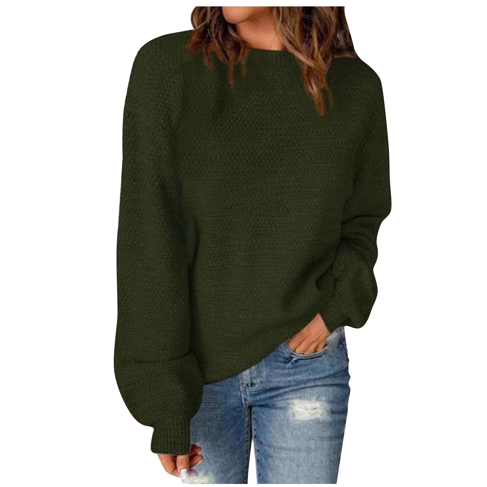 Click here for Pisexur Womens Oversized Crewneck Sweater Solid Ba... prices