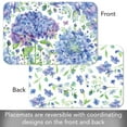 CounterArt Beautiful Hydrangea Washable Reversible Plastic Placemats ...