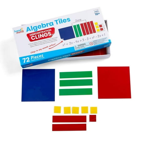 hand2mind Demonstration Algebra Tile Clings, Algebra Manipulatives ...
