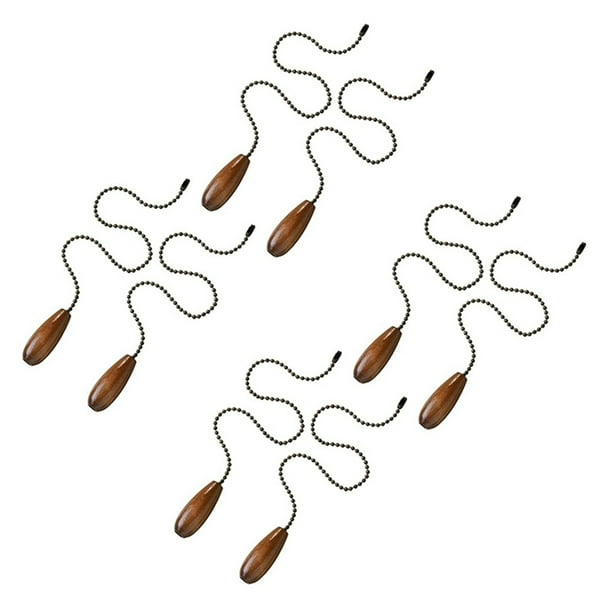 8 Pieces Ceiling Fan Chain Pulls Wooden Pull Chain Extension Pull Chain ...