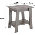 Farmhouse End Table, Rustic Side Table with Storage Shelf, Small Center ...