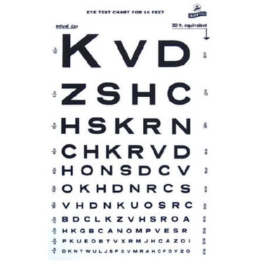 Graham Field Distance Vision Eye Chart 20 Feet Illiterate E - 1 Count ...