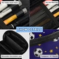 Blue Star Pattern PVC Pencil Case Water-Repellent Clear Window Pencil ...