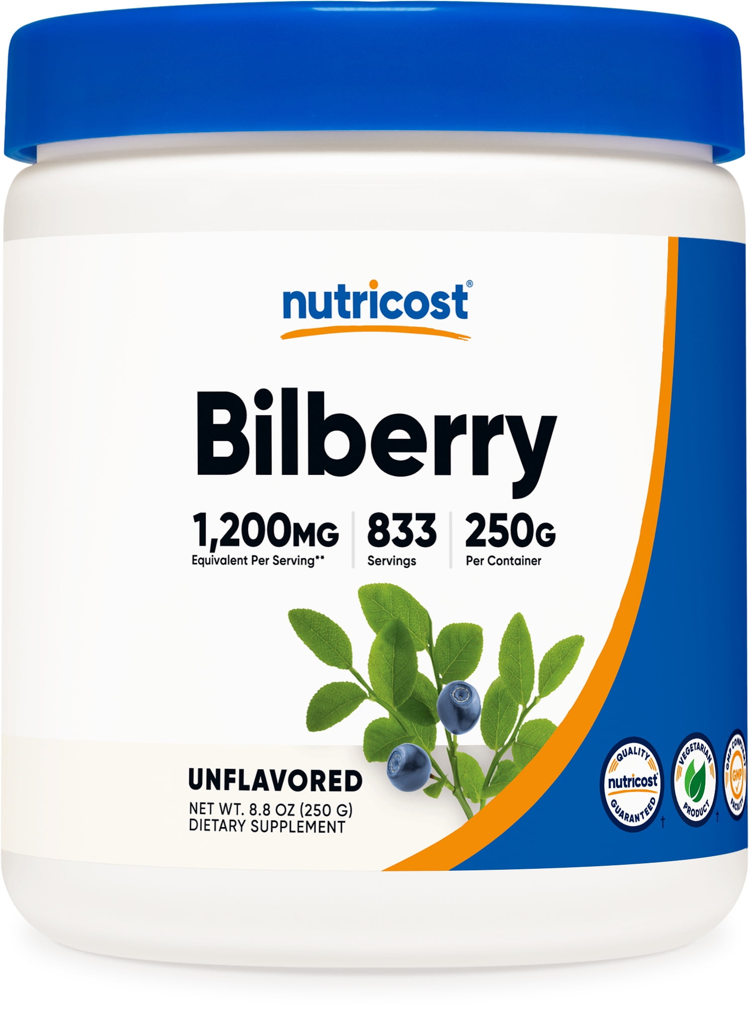 Nutricost Bilberry Powder 250 Grams - Gluten Free & Non-GMO Supplement ...
