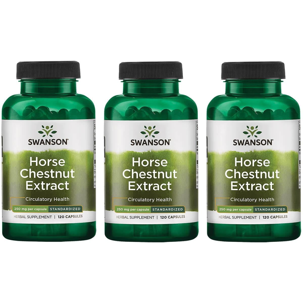 Swanson Horse Chestnut Extract - Standardized 250 mg 120 Caps 3 Pack ...