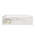 Cterwk Floor Bed with Guardrails, Wood Platform Bed Frame for Living ...