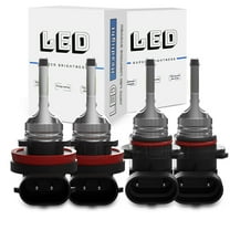 H11 9005 LED Headlight KIT Combo Bulbs 10000K High&Low Beam Super ...