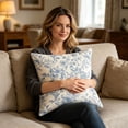 Avdolw Botanical Printed Linen Pillow Cover Removable Washable Soft ...