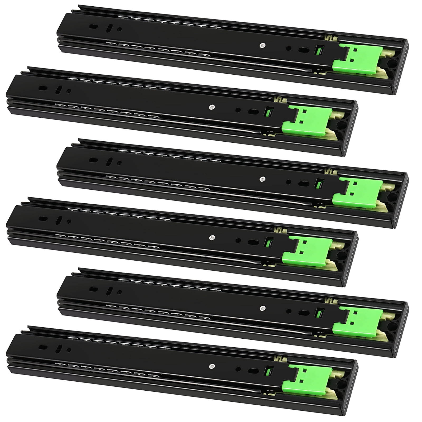 Buy ZOENHOU 10 Inch 55 Lb Drawer Railing Slides, 3 Pairs Ball Bearing ...