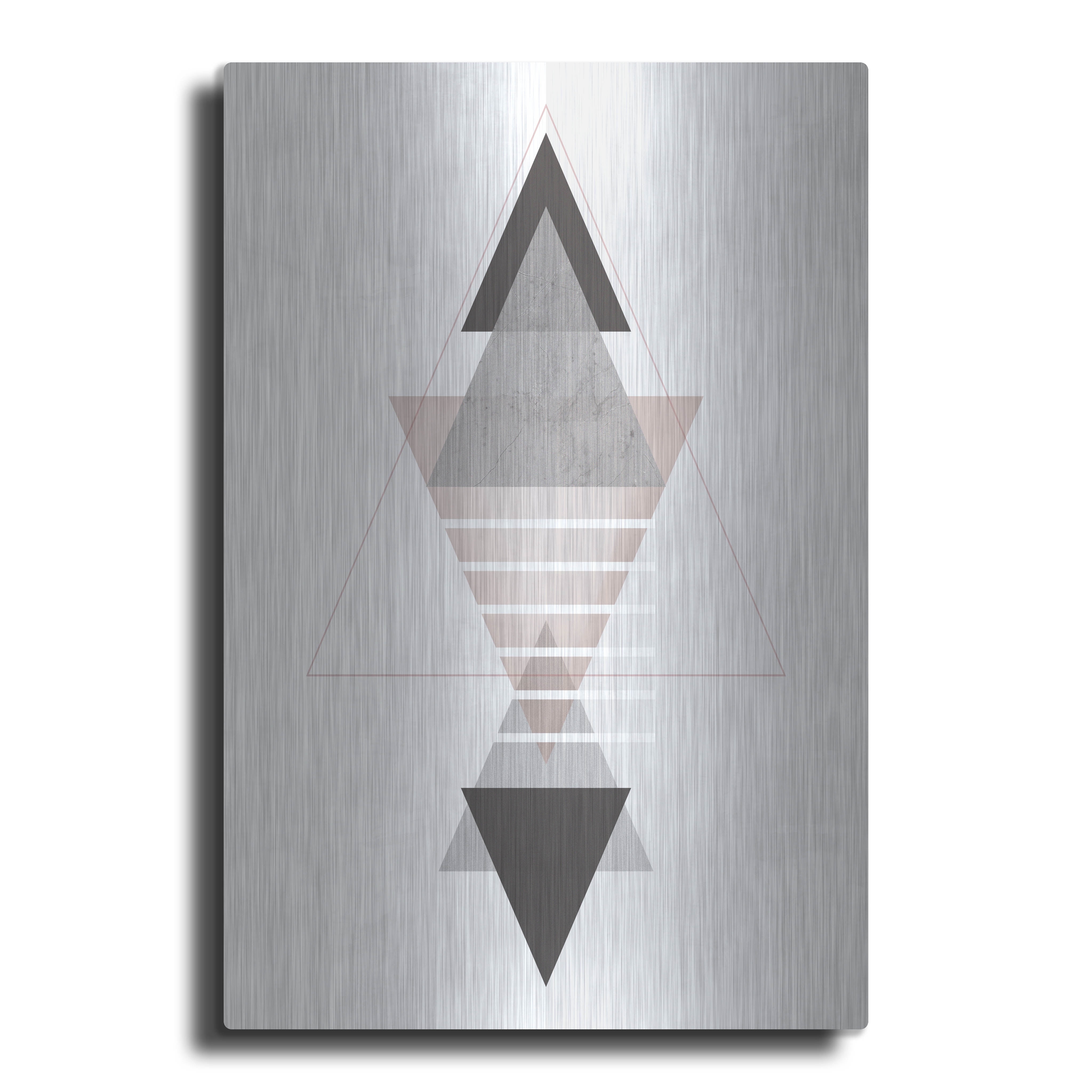 Luxe Metal Art 'Deco Triangles' by Sabrina Balbuena, Metal Wall Art, 16 ...