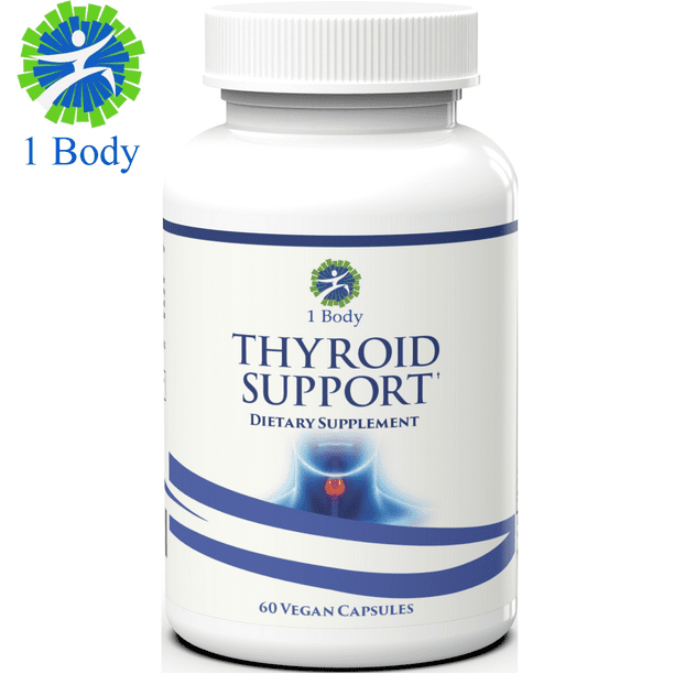 1 Body Thyroid Support Iodine Supplement Vegetarian & Non-GMO Capsules ...