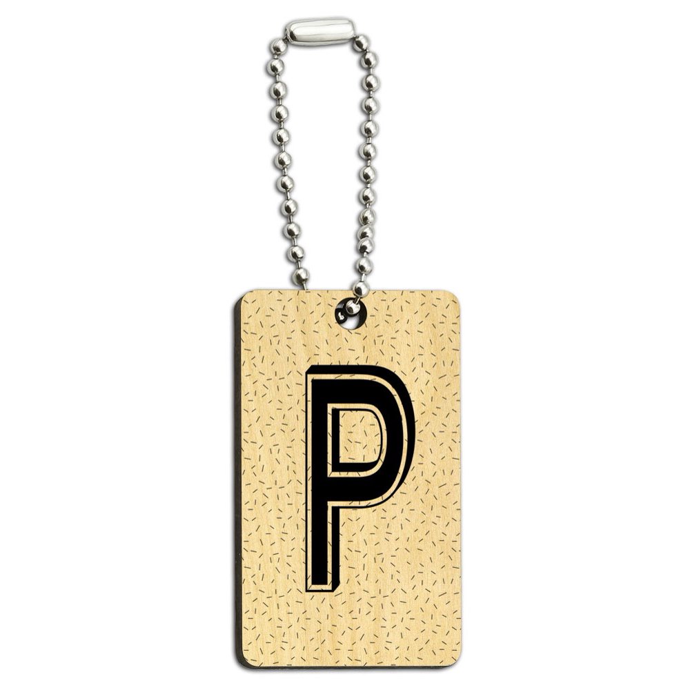 Graphics and More - Letter P Initial Sprinkles Black White Wood ...