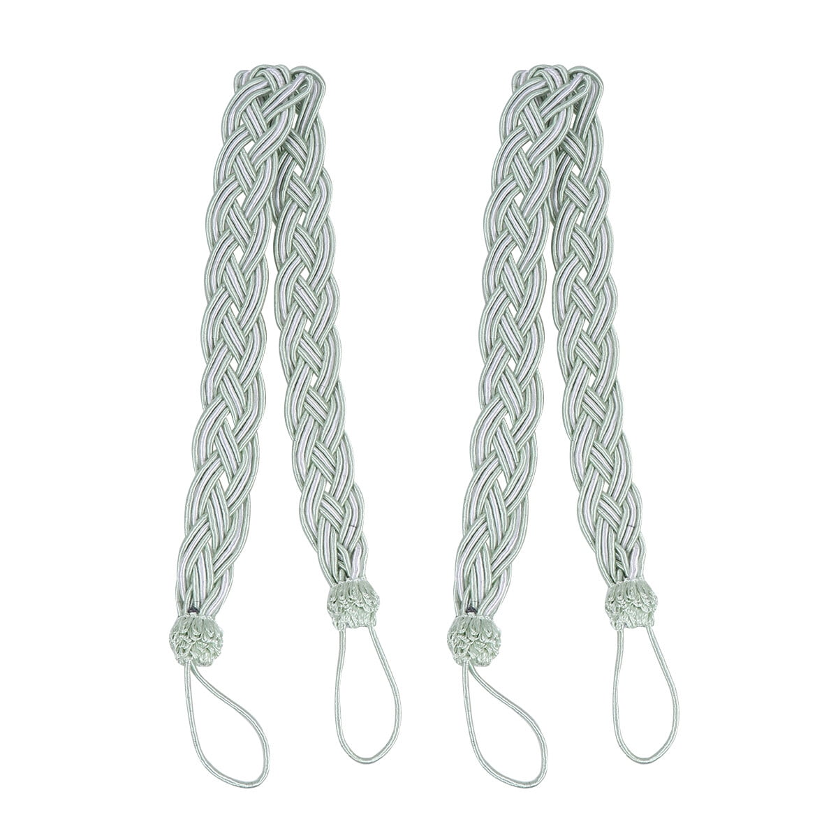2PCS Handmade Woven Curtain Tiebacks Rope Strap Braided Drapery Tieback ...