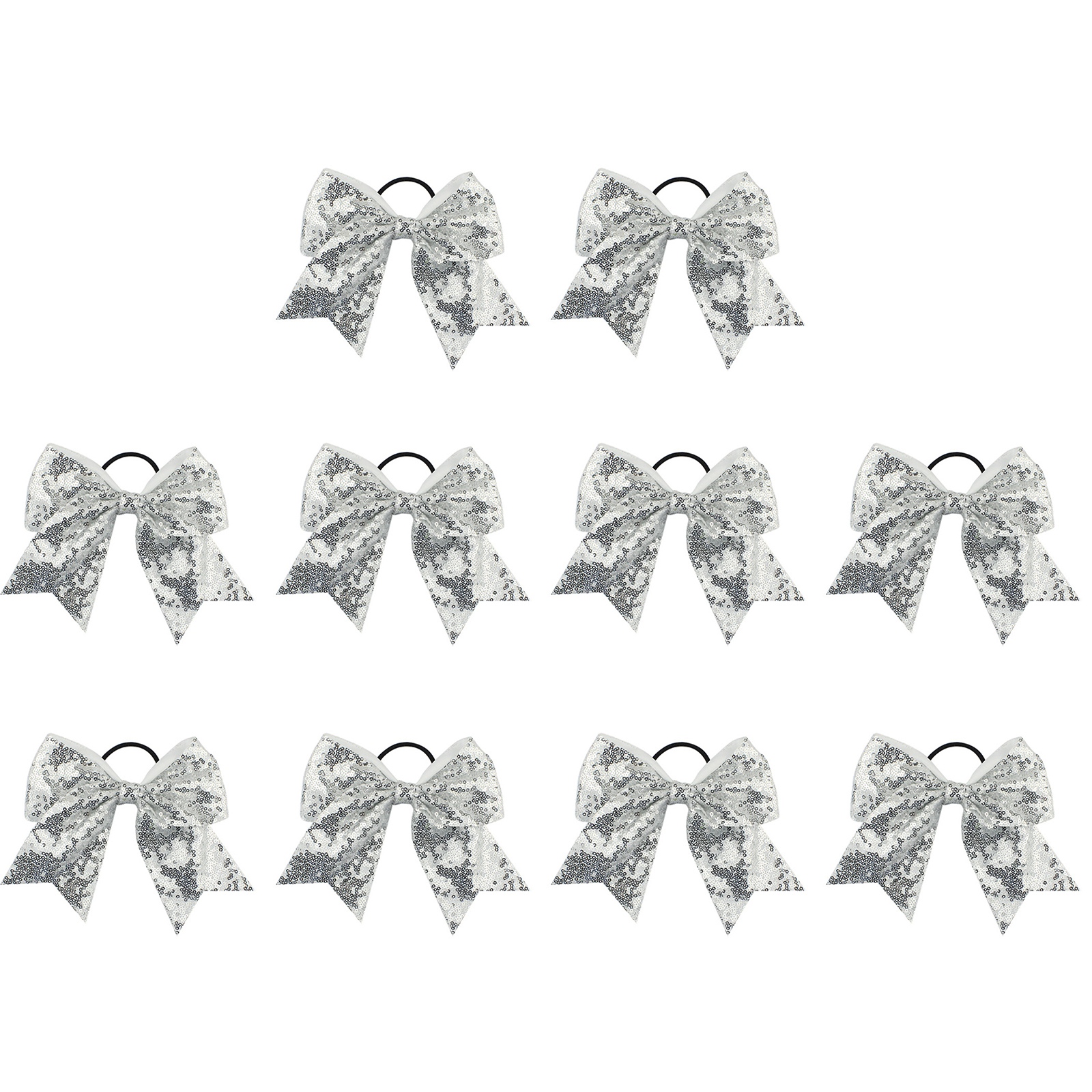 10PCS Large Cheer Bows for Girls,7.8"Handmade Grosgrain Ribbon Hair ...