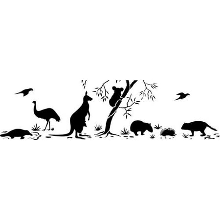 Australian Animal Wall Stencil SKU #3687 by Designer Stencils - Walmart.com