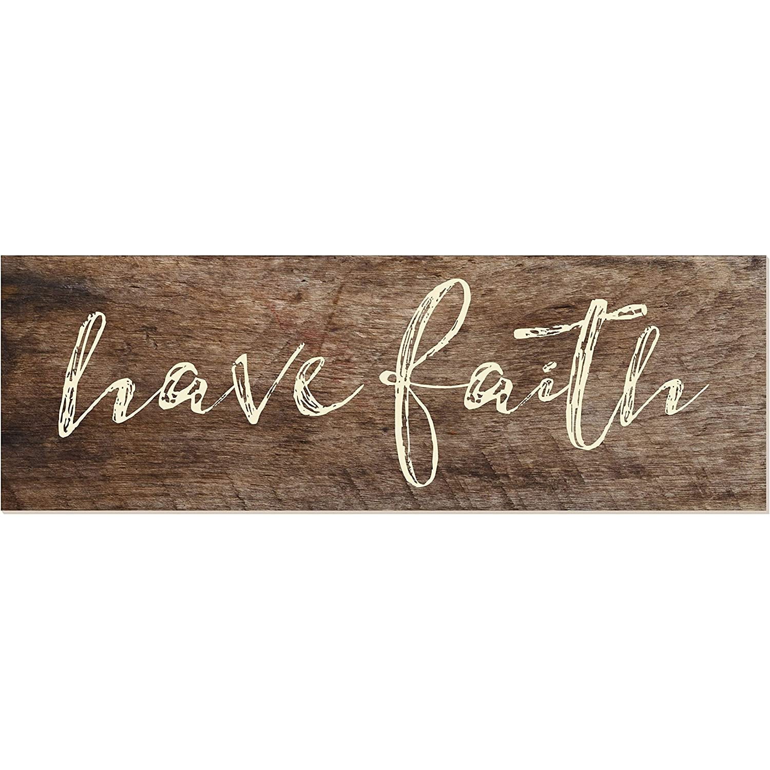 Have Faith Rustic Wood Wall Sign 6x18 - Walmart.com