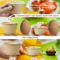 100 Pack Natural Bagasse Fiber Bowls,4oz Small Disposable Paper Bowls ...