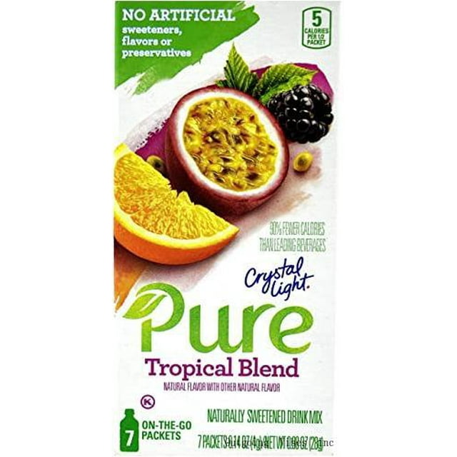 Pure Tropical Blend On The Go Drink Mix, 7-Packet Box (4 Box Pack ...