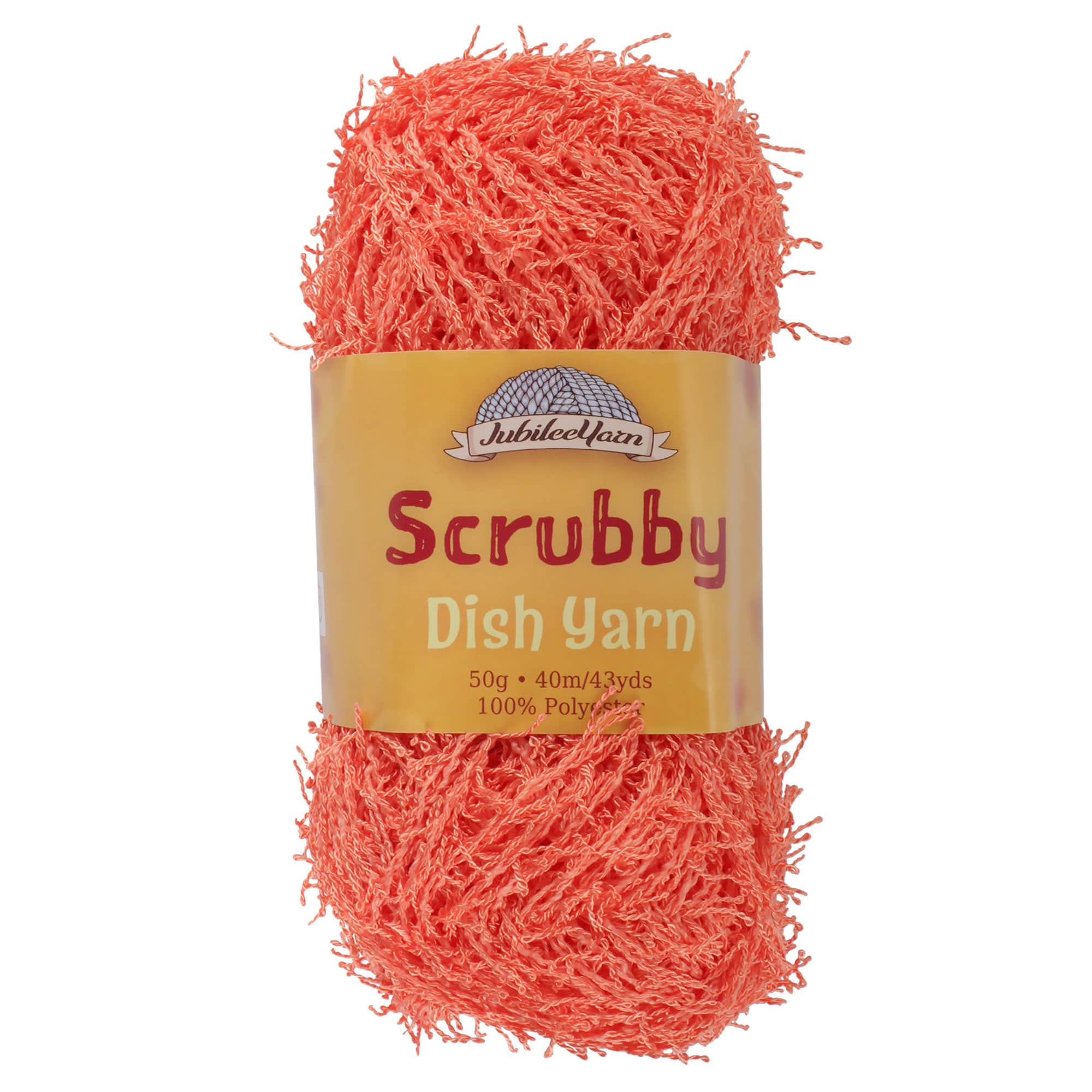 JubileeYarn Scrubby Dish Yarn - 50g Per Skein - Color 16 Coral - 4 ...