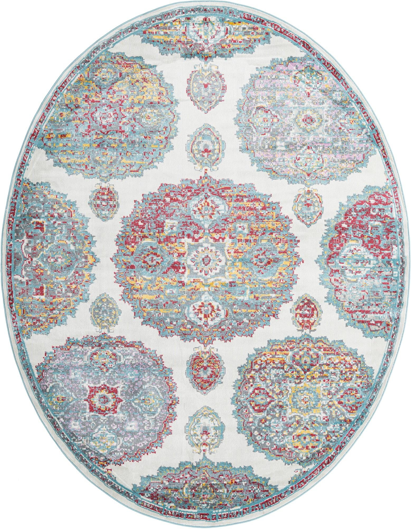 Rugs.com Paragon Collection Rug – 8' x 10' Oval Cream Medium-Pile Rug ...