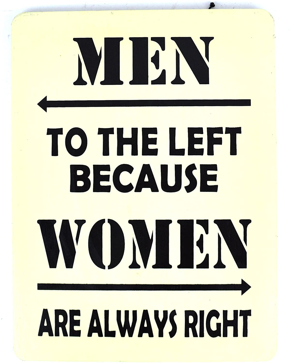 Hand Carved Wooden Men to The Left, Because Women are Always Right ...