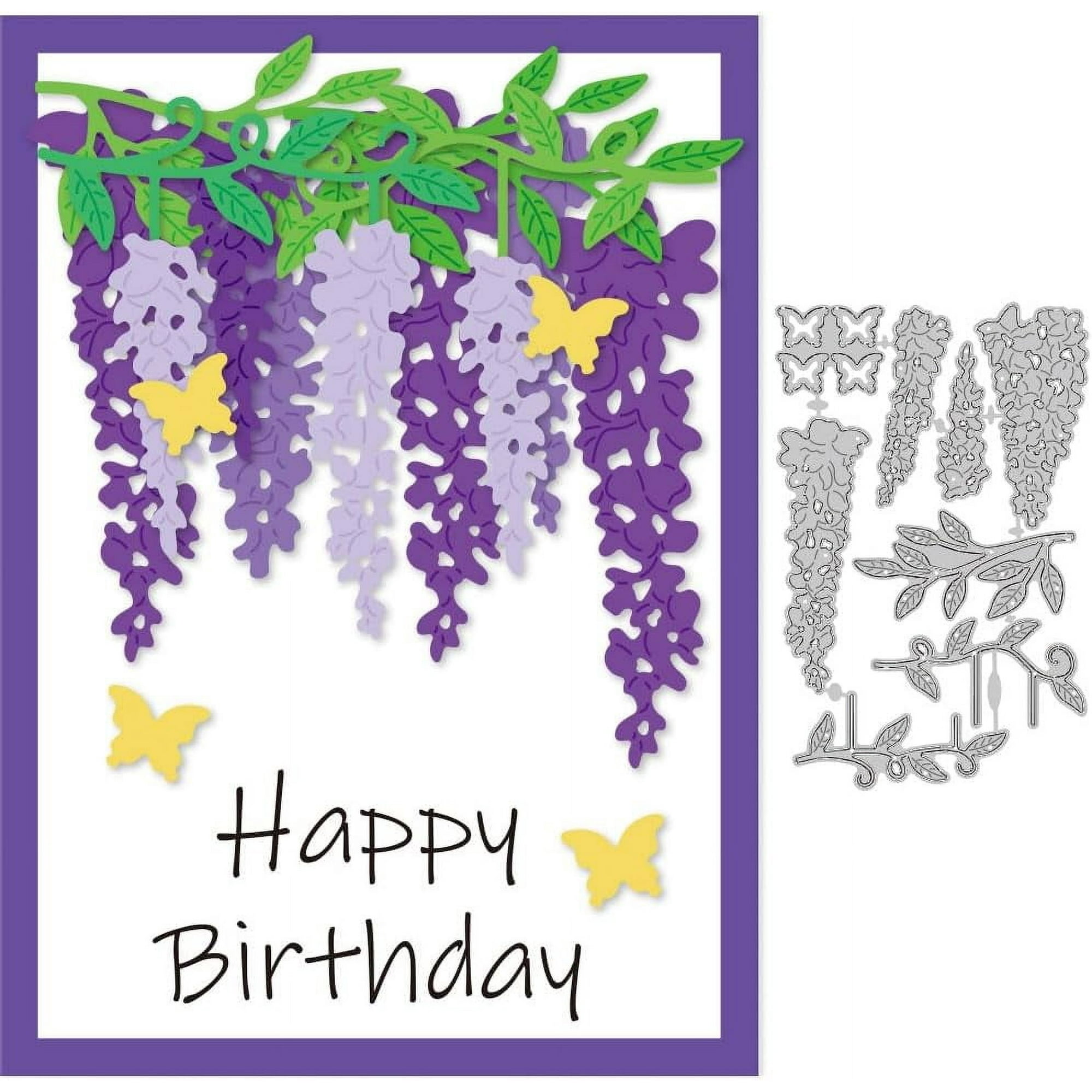 Click here for Nobrand Wisteria Flower Cutting Dies Greeting Card... prices