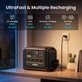 OUPES Mega 1 Portable Power Station 2000W 1024Wh, 240W Solar Panel, 13 ...