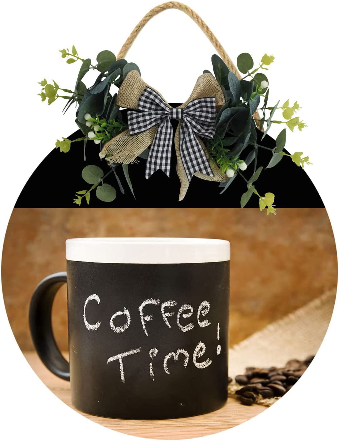 Eveokoki 11" Coffee Time Sign,Coffee Bar Sign Farmhouse Coffee Wooden ...