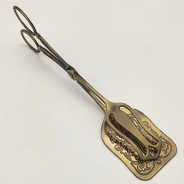 Pinza para pan vintage, pinza para plato, pinza dorada y plateada ...