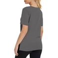 asdoklhq Shirts for Women Button Down Women's Solid Color Loose Short ...