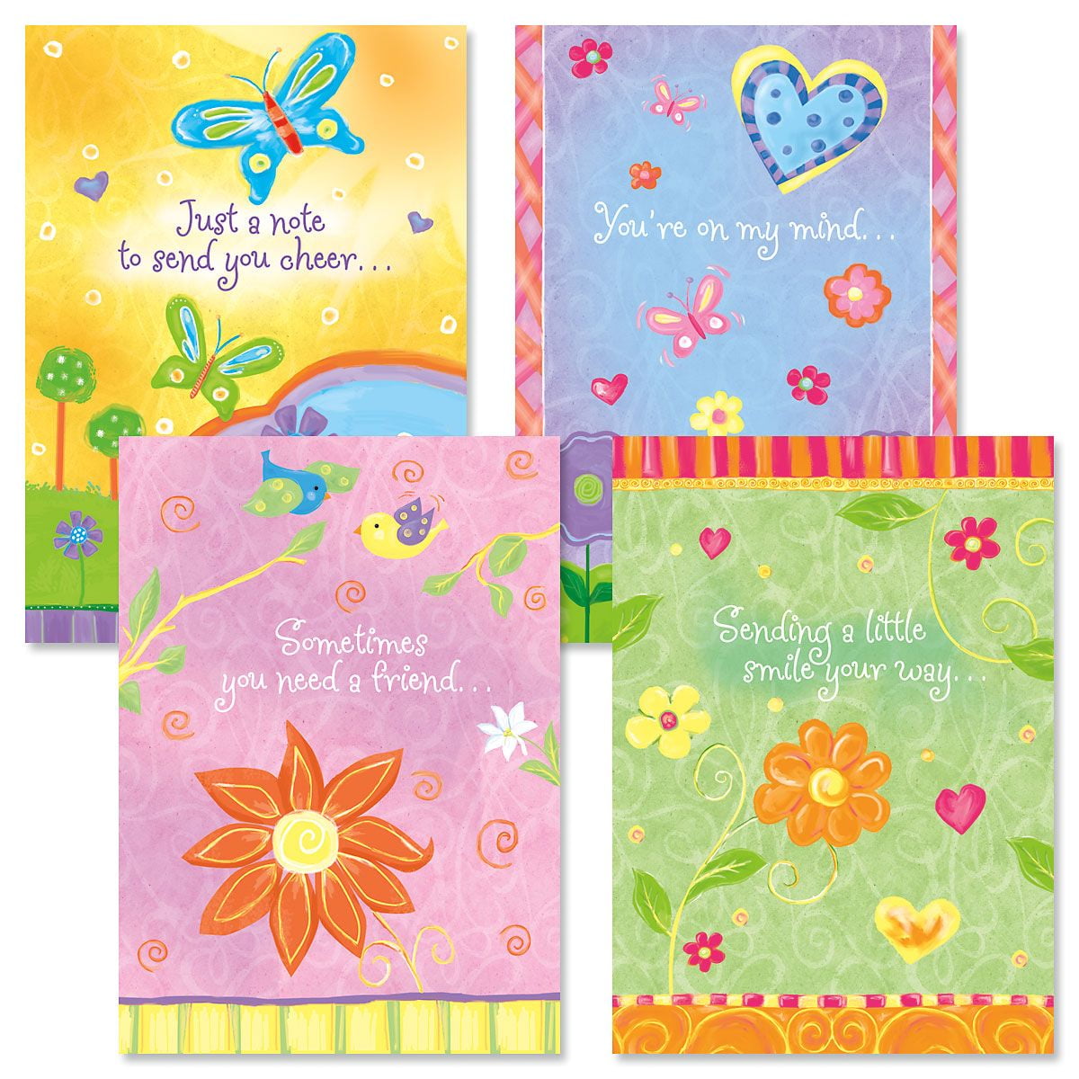 Thinking of You Religious Greeting Cards Value Pack - Set of 8 (4 Designs) Large 5" x 7" Cards ...