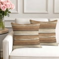 Brown Wood Grain Pillow Covers Set of 2, Vintage Board Farm Countryside ...