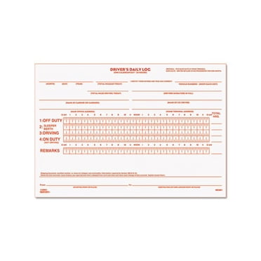 2-In-1 Driver Daily Log Book 5-pk. with Detailed DVIR - 2-Ply ...