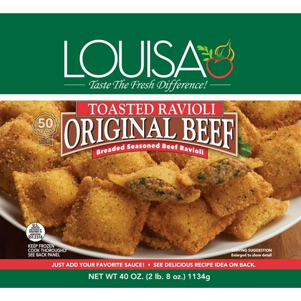 Louisa Original Beef Toasted Ravioli, 40 oz - Walmart.com - Walmart.com