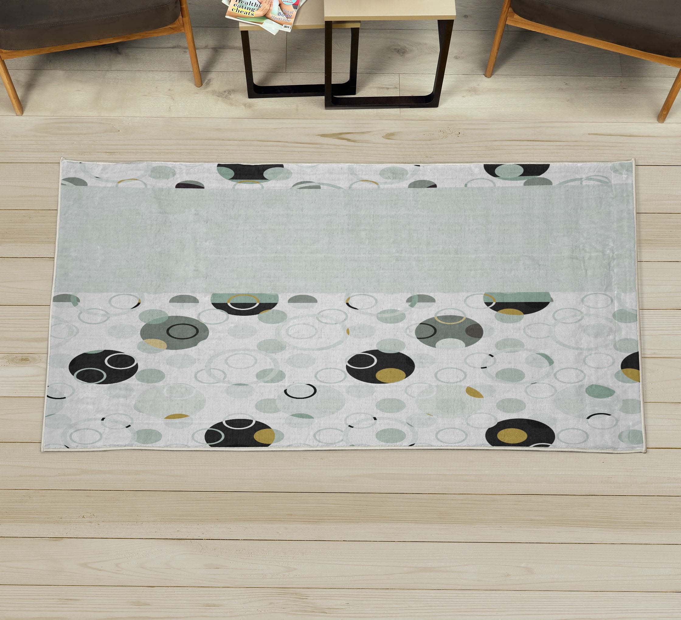 Abstract Decorative Rug, Circular Shaped Round Interlace Forms ...