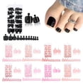 120Pcs Solid Color Press On Toenails Set, Full Cover Nude & Multi-color ...