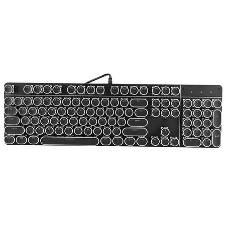 900-7 Black Disc Retro Mechanical Keyboard with Keyboard LED Keyboard ...