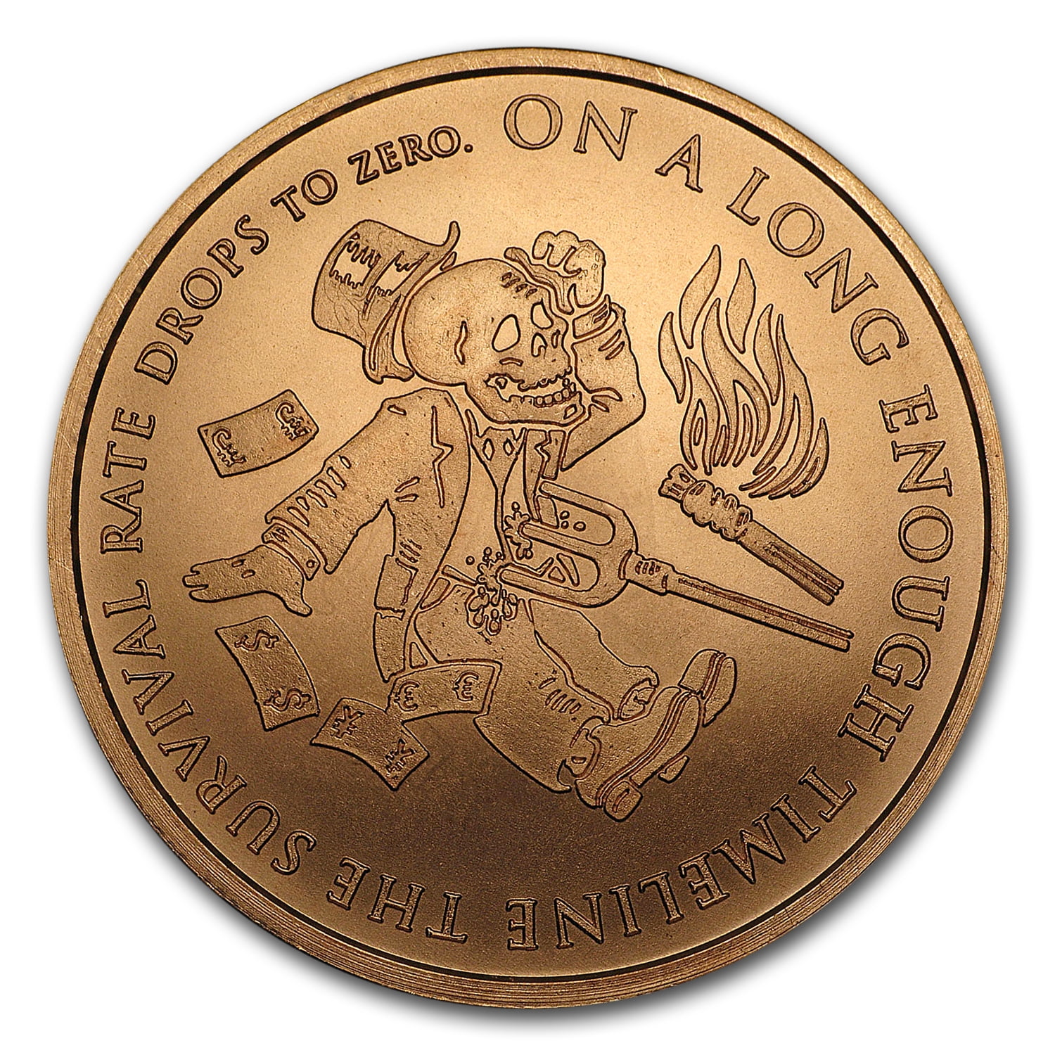 2018 1 oz Copper Shield Round - End of the Line - Walmart.com