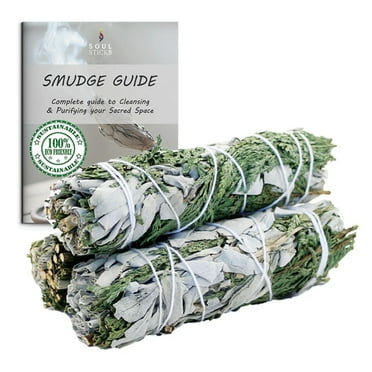 AncientVeda 3 Pack Cedar Smudge Stick Bundles & Smudge Guide for ...