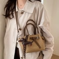 Aellinatey Color Block Design Shoulder Bag Retro Style Crossbody Bag ...