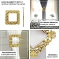 Efavormart Set of 2 | 7" Gold Barrette Style Acrylic Crystal Curtain ...