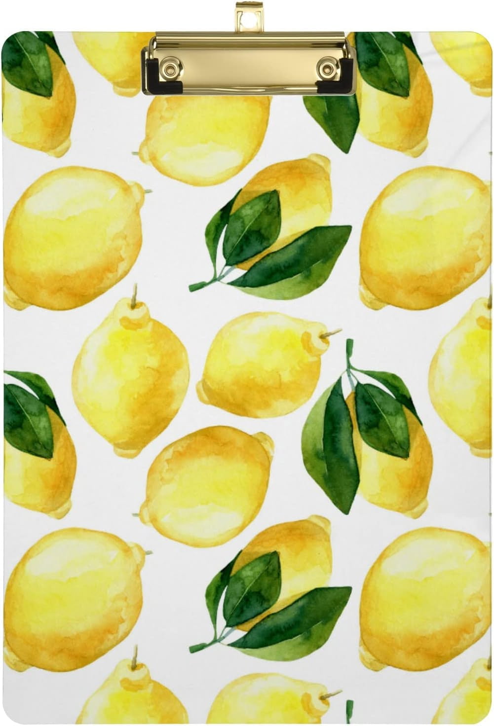 ZHANZZK Watercolor Lemon Yellow Clipboard Hardboard Wood Nursing Clip ...