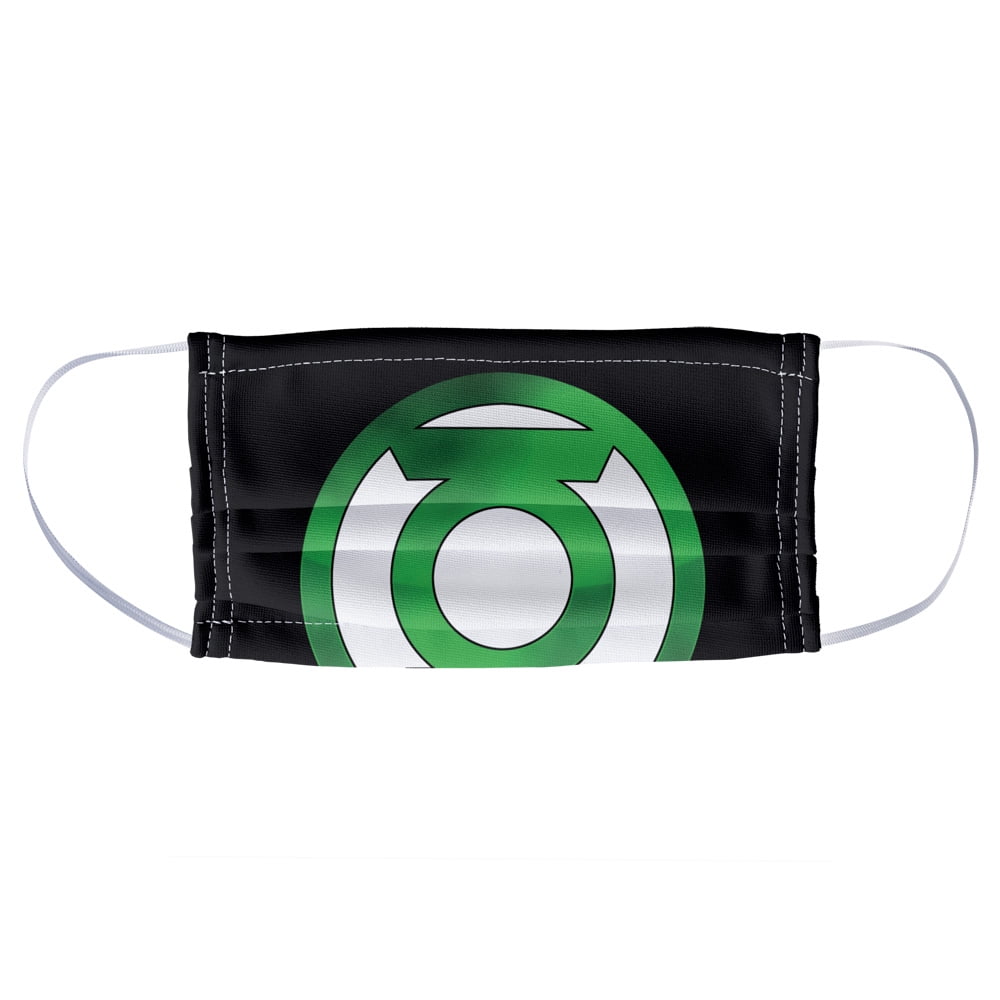 Green Lantern Green Chrome Logo 1-Ply Reusable Face Mask Covering ...