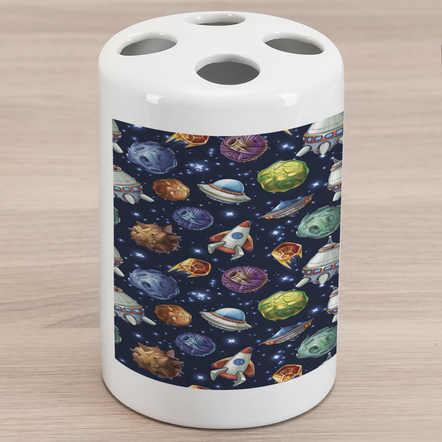 Space Ceramic Toothbrush Holder, Futuristic Science Fiction Comic ...