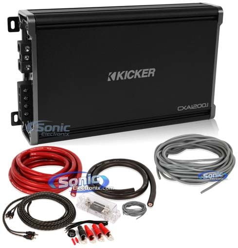 Kicker 43CXA12001 CXA1200.1 Amplifier + Free Amp Kit + Remote 2400W ...