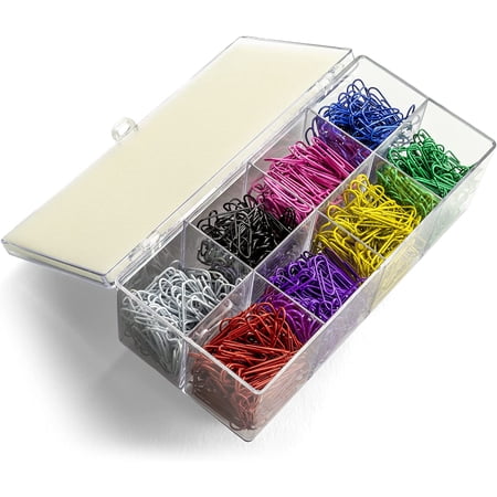 OIC Paper Clips, No. 2, 20-Sheet Capacity, Assorted Colors, Box Of 800 ...