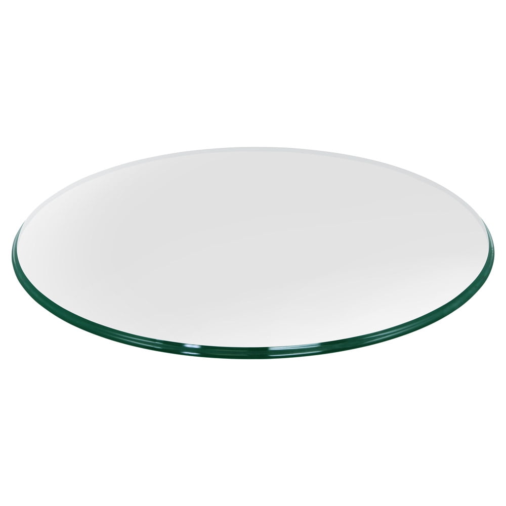 24 Inch Round Glass Table Top - 1/2" Thick - Tempered - Ogee Polished ...