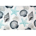 Serafina Home Coastal Shells Fabric Shower Curtain for Bathroom ...