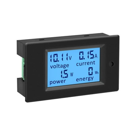 DC Power Meter, 6.5-100V 100A Digital Multimeter, LCD Display Voltage ...