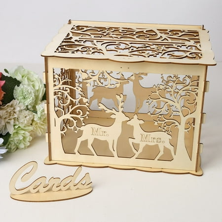 Rustic Wood Card Box DIY Wedding Card Box Rustic Wood Card Box Gift ...
